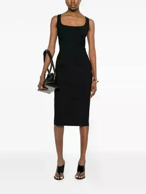Chiara Boni La Petite Robe Square-neck Midi Dress - Black
