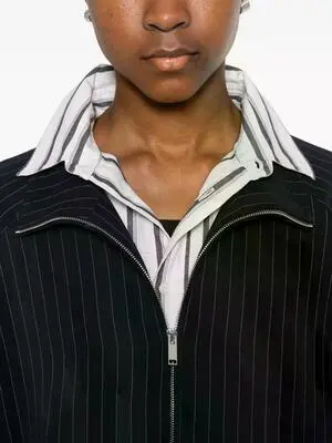 THE FRANKIE SHOP Baxter Pinstripe Zip-up Jacket