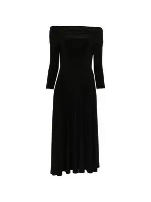 Norma Kamali Off-the-shoulder Midi Dress - Black