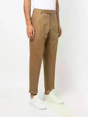 PT TORINO Cropped Tailored Trousers - Neutrals