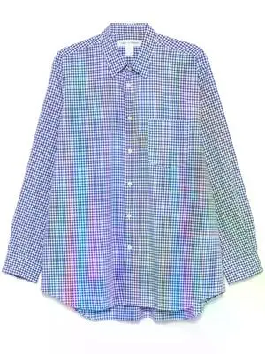 Comme Des Garçons Gingham-pattern Shirt - White