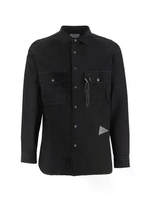 AND WANDER Flap-pocket Shirt - Black