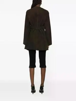 Nour Hammour Anika Suede Tie-waist Jacket