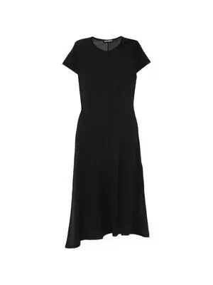 Our Legacy Ragged Short-sleeve Midi Dress - Black