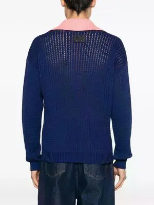 Fendi V-neck Collared Sweater
