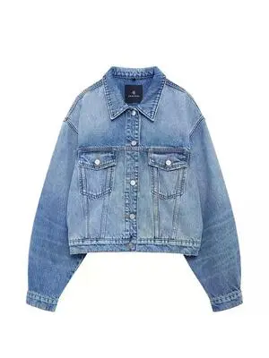 ANINE BING Quincy Buttoned Denim Jacket - Blue