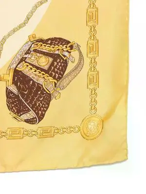 Versace 1990s Chain-print Scarf