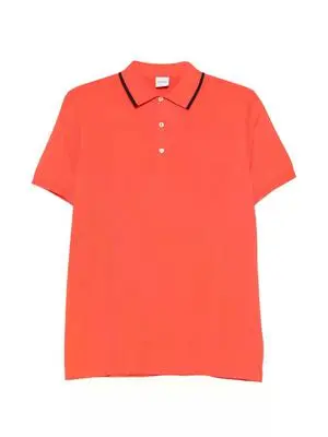 Aspesi Contrast-collar Knit Polo Shirt