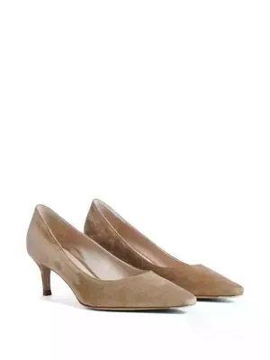 Roberto Festa Suede Pointed Toe Pumps - Neutrals