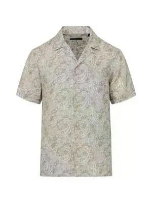 PATRICK ASSARAF Paisley Button Shirt - Grey