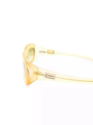 Fendi 2000s Rectangle Frame Sunglasses - Yellow