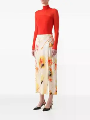JASON WU Floral Print Slip Style Pencil Skirt - Neutrals