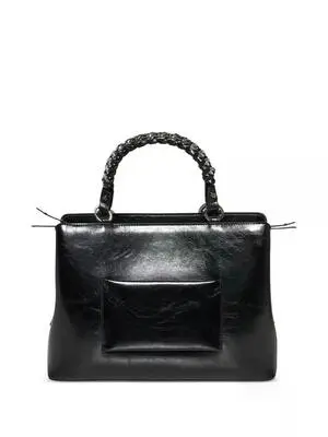 John Richmond Woven Handle Tote Bag
