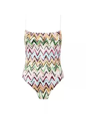 Missoni One-piece Swimsuit With Zigzag Pattern - Neutrals