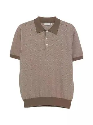 Canali Patterned Polo Shirt - Neutrals
