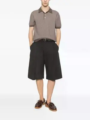 Canali Patterned Polo Shirt