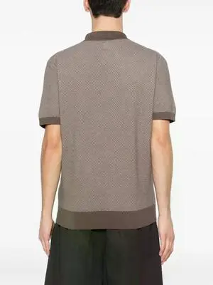 Canali Patterned Polo Shirt