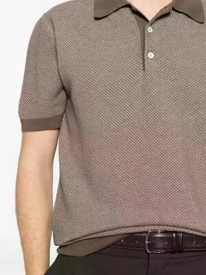 Canali Patterned Polo Shirt