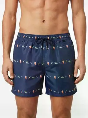 Paul Smith Patterned Swim Shorts - Blue