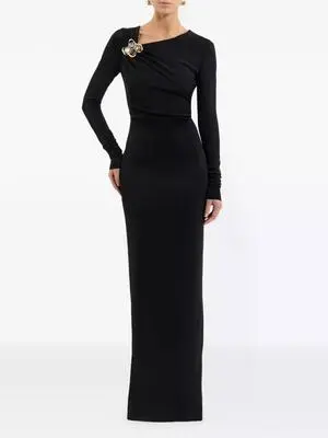 Rebecca Vallance Ruched Embellished Maxi Dress
