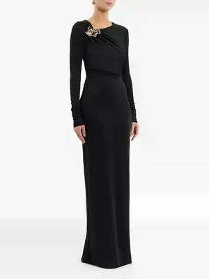 Rebecca Vallance Ruched Embellished Maxi Dress