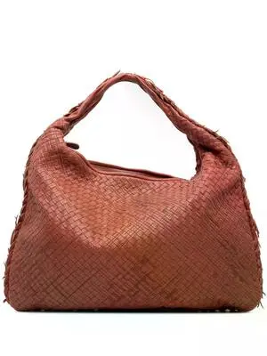 Bottega Veneta Large Nappa Intrecciato Veneta Hobo Bag - Red