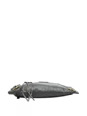 Balenciaga 2018 Lambskin Motocross Classic Zip Around Flat Clutch Bag