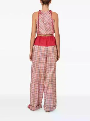 Rosie Assoulin Plaid Pattern Trousers