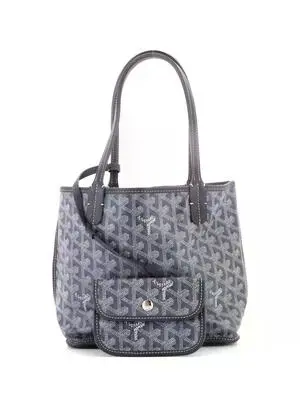 Goyard Anjou Reversible Tote Coated Canvas Mini Satchel - Grey