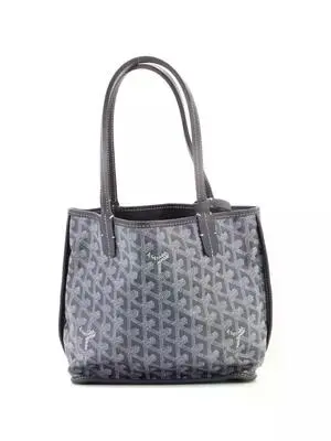 Goyard Anjou Reversible Tote Coated Canvas Mini Satchel - Grey