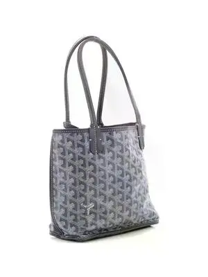 Goyard Anjou Reversible Tote Coated Canvas Mini Satchel - Grey
