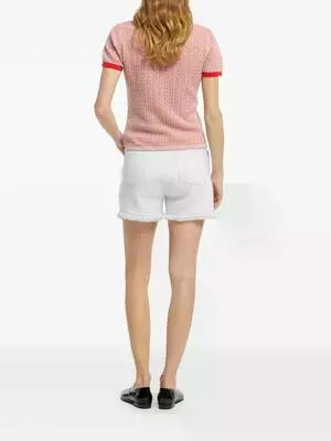 BARRIE Logo-patch Cashmere Top - Red