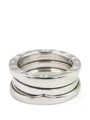 BVLGARI 18k White Gold Three Band Ring - Silver