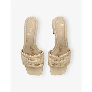 Sam Edelman Waylon Woven Heeled Mules - Beige