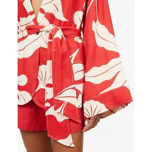 Second Summer Paloma Belted Linen Jacket