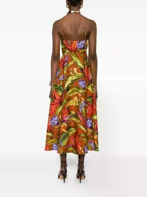 Farm Rio Floral Print Midi Dress