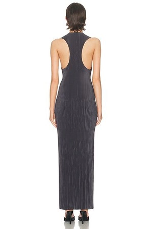 Atlein Pleated Maxi Dress - Anthracite
