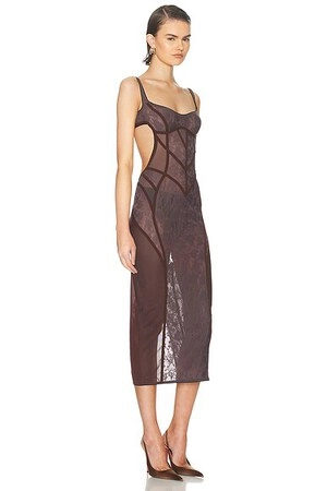 Attico Midi Lace Dress