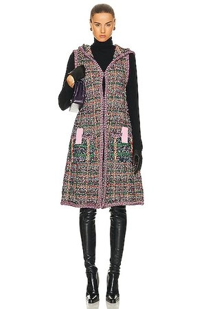 Chanel Tweed Hooded Knit Cardigan - Multi