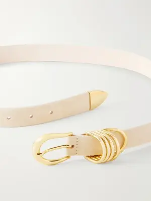 DEHANCHE Hollyhock Suede Belt - Neutrals