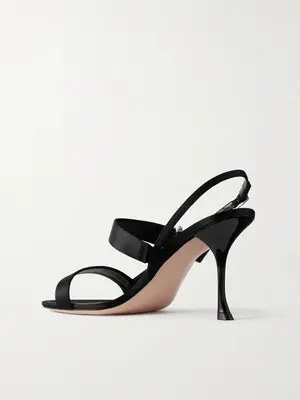 ROGER VIVIER Mini Bouquet 85 Crystal-embellished Satin Sandals