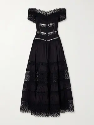 Charo Ruiz Ibiza Amaira Cotton-blend Maxi Dress - Black