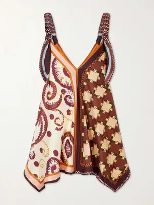 ALEMAIS Printed Silk-twill Top - Multi