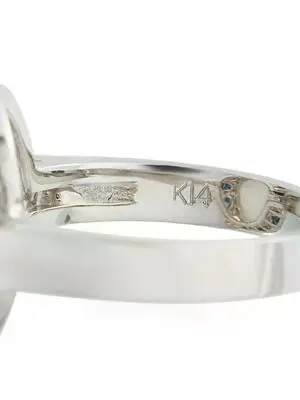 LB EXCLUSIVE 14k White Gold Opal And Sapphire Ring