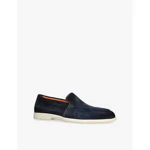 Santoni Malibu Suede Loafers - Navy