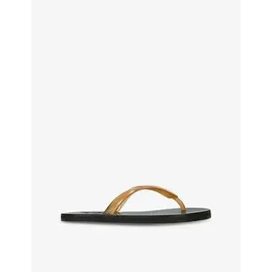 ANCIENT GREEK SANDALS Leather And Jelly Thong Sandals - Brown