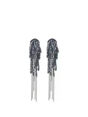 Peserico Beaded Drop Earrings - Silver
