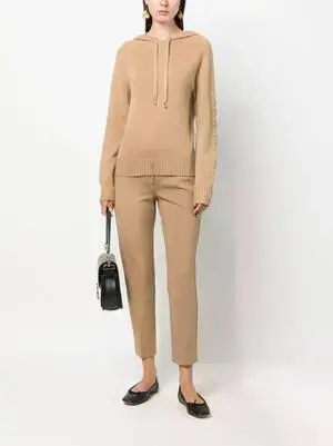 Max Mara Crystal-embellished Knitted Hoodie