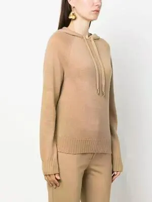 Max Mara Crystal-embellished Knitted Hoodie