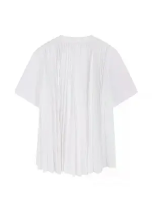 Sacai Pleated Detail T-shirt - White